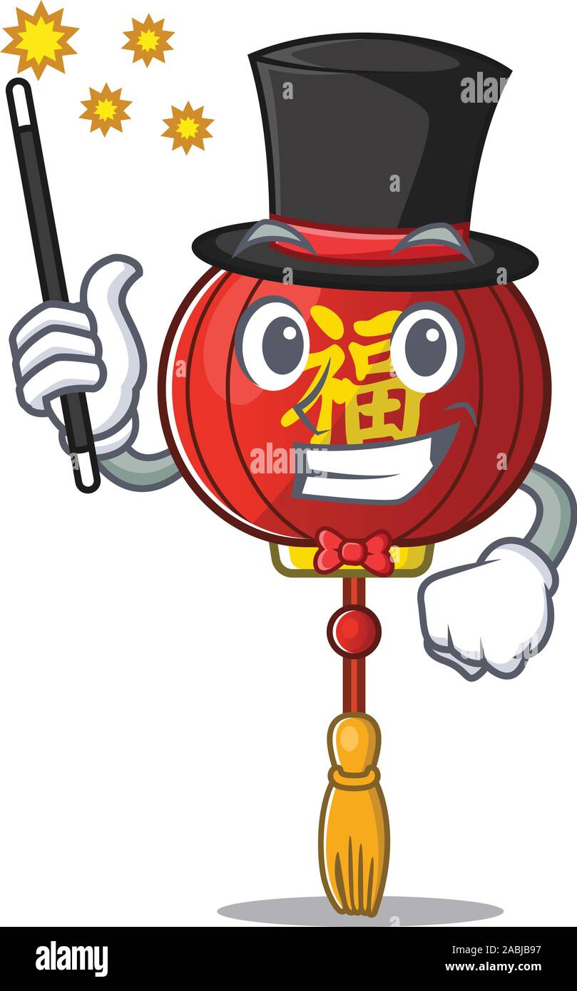 Cartoon character design of asian lantern Magician style Stock Vector ...