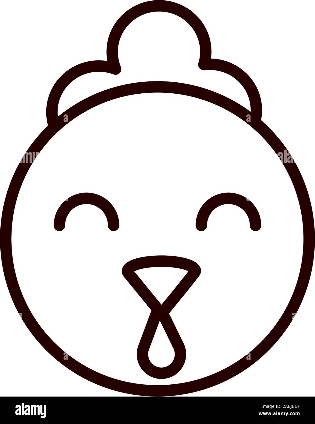 Chicken Face Drawing