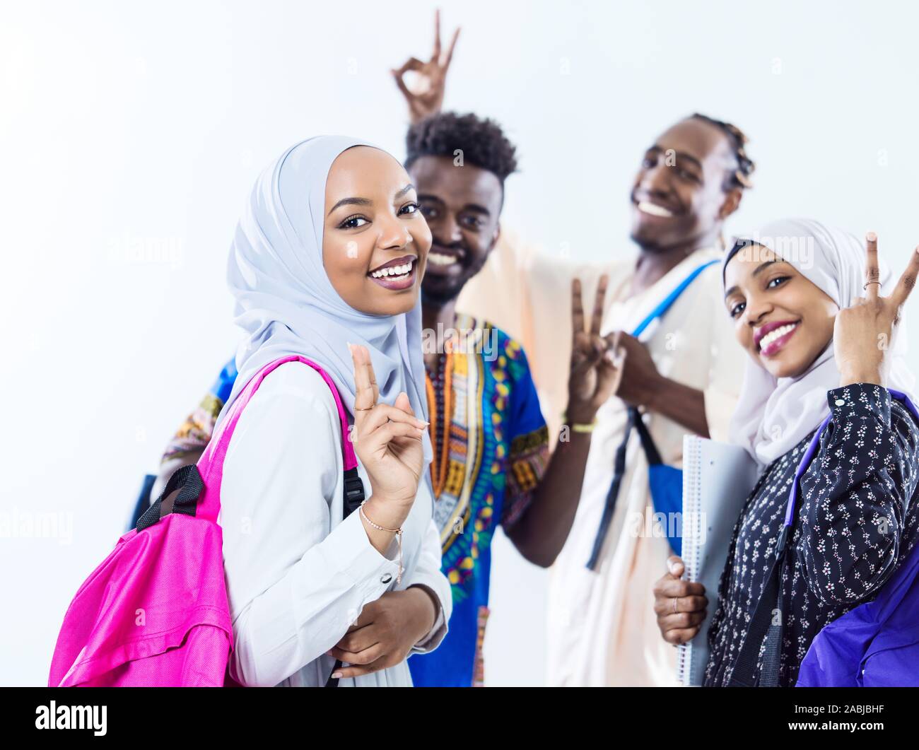 Muslim girls african standing hi-res stock photography and images - Alamy