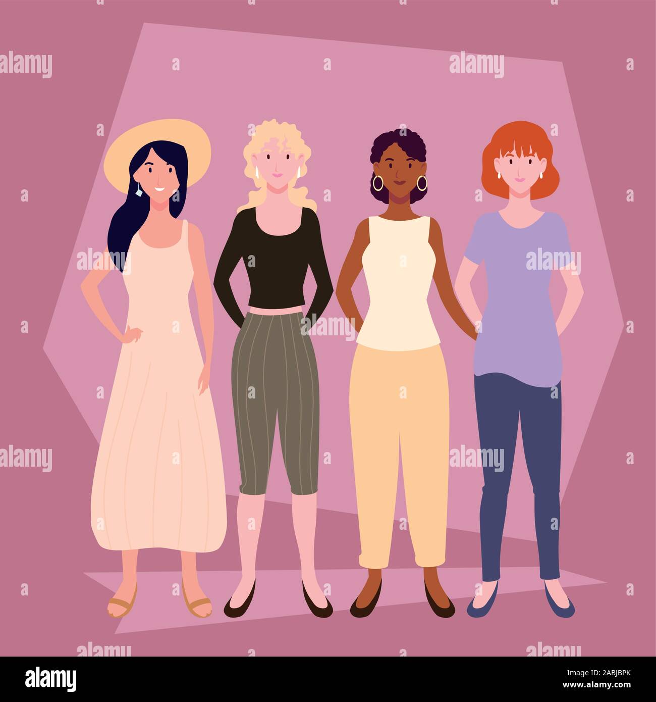 Different poses young pretty hi-res stock photography and images - Alamy