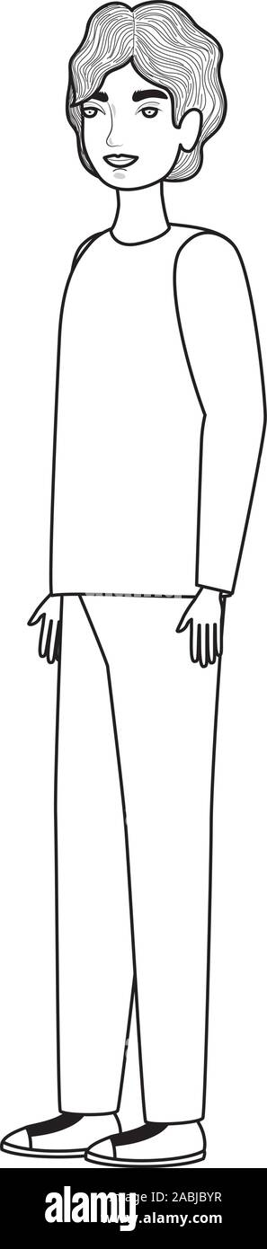 Cute man cartoon drawing vector design Stock Vector Image & Art - Alamy