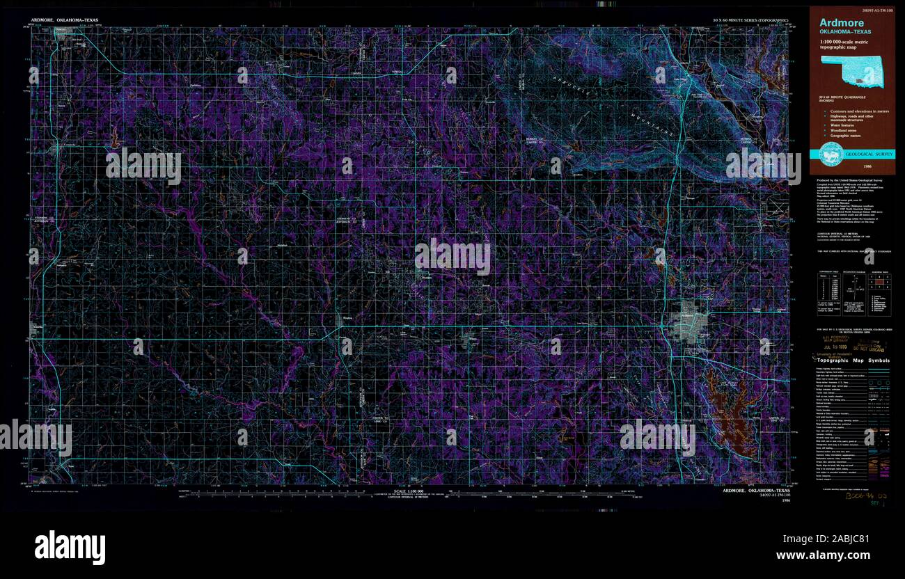 Map of ardmore oklahoma hi-res stock photography and images - Alamy