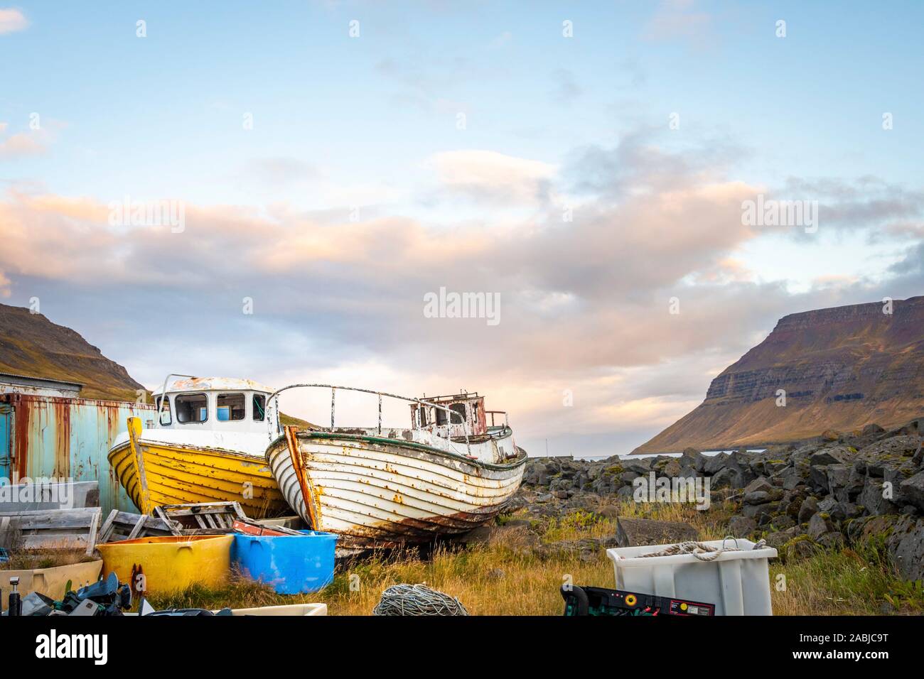 Fishing boat under repair hi-res stock photography and images - Alamy