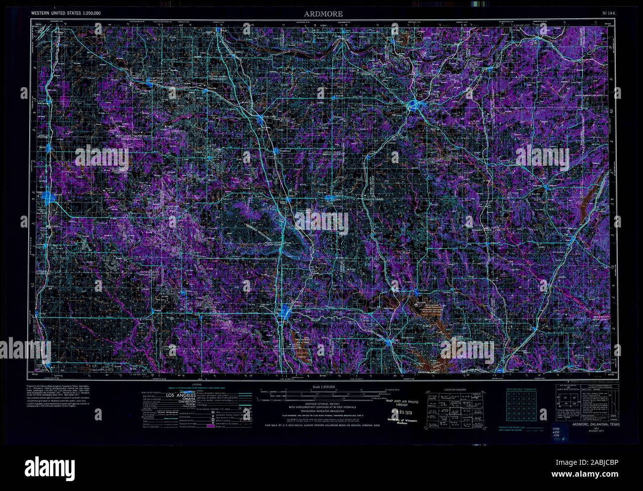 Map of ardmore oklahoma hi-res stock photography and images - Alamy
