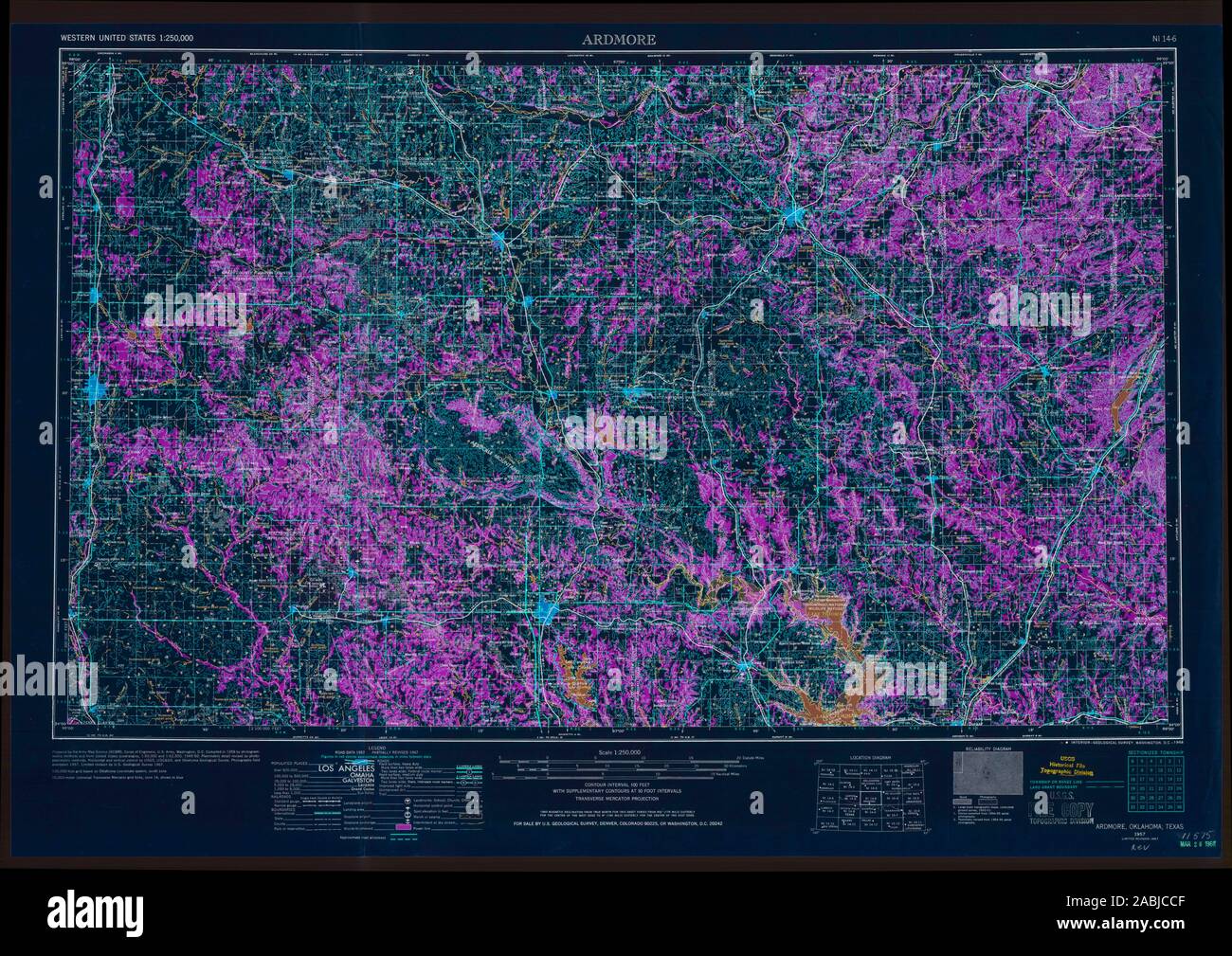 Map of ardmore oklahoma hi-res stock photography and images - Alamy