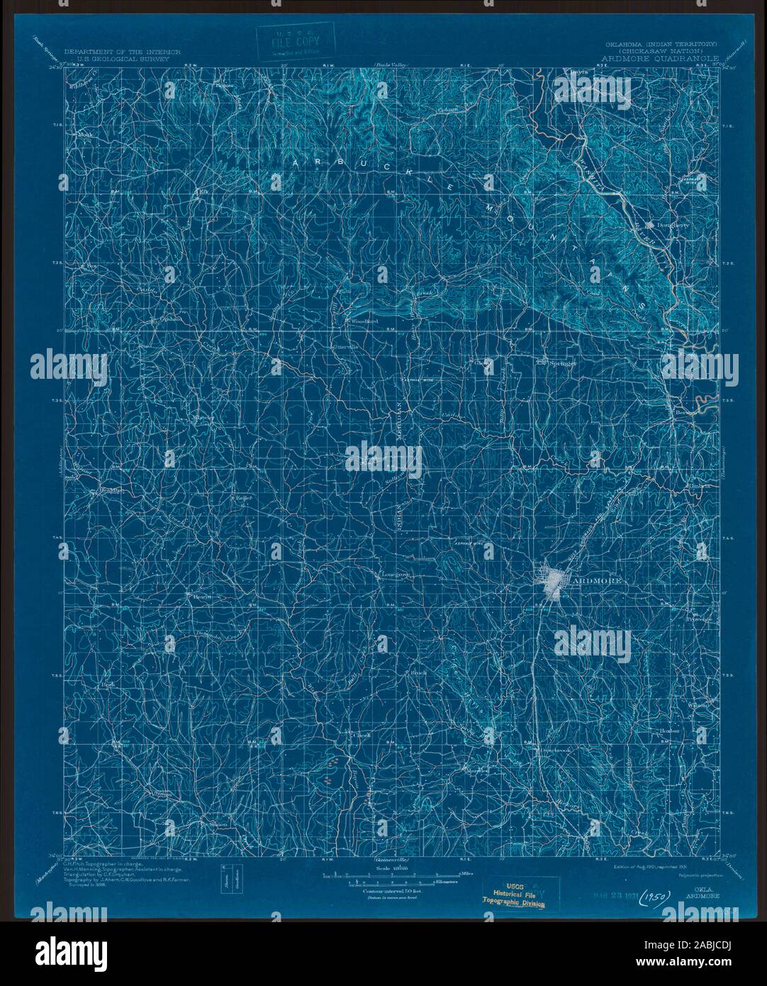 Map of ardmore oklahoma hi-res stock photography and images - Alamy