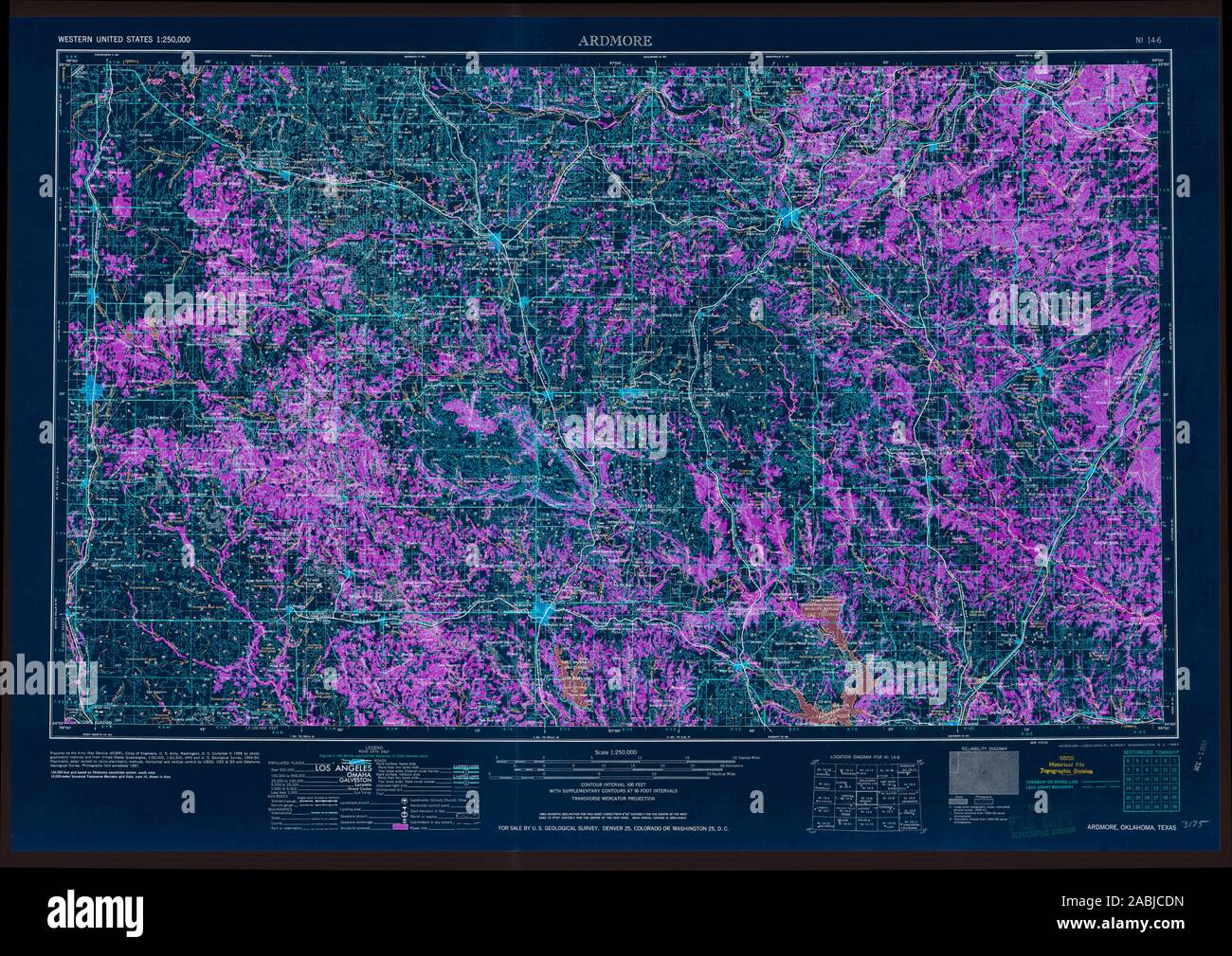 Map of ardmore oklahoma hi-res stock photography and images - Alamy