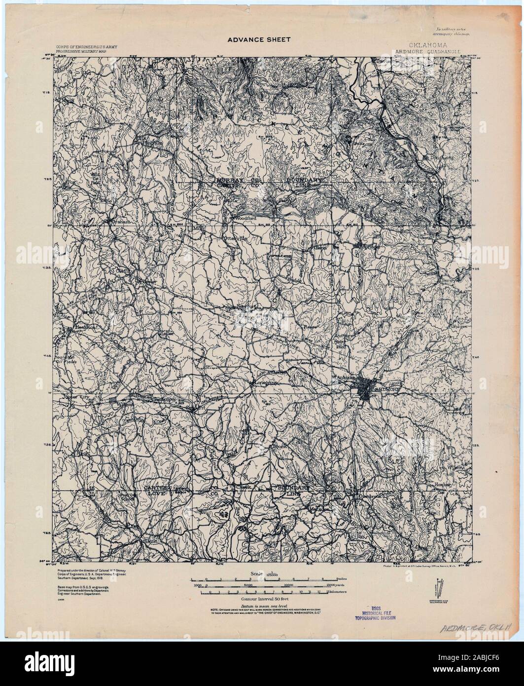 Map of ardmore oklahoma hi-res stock photography and images - Alamy
