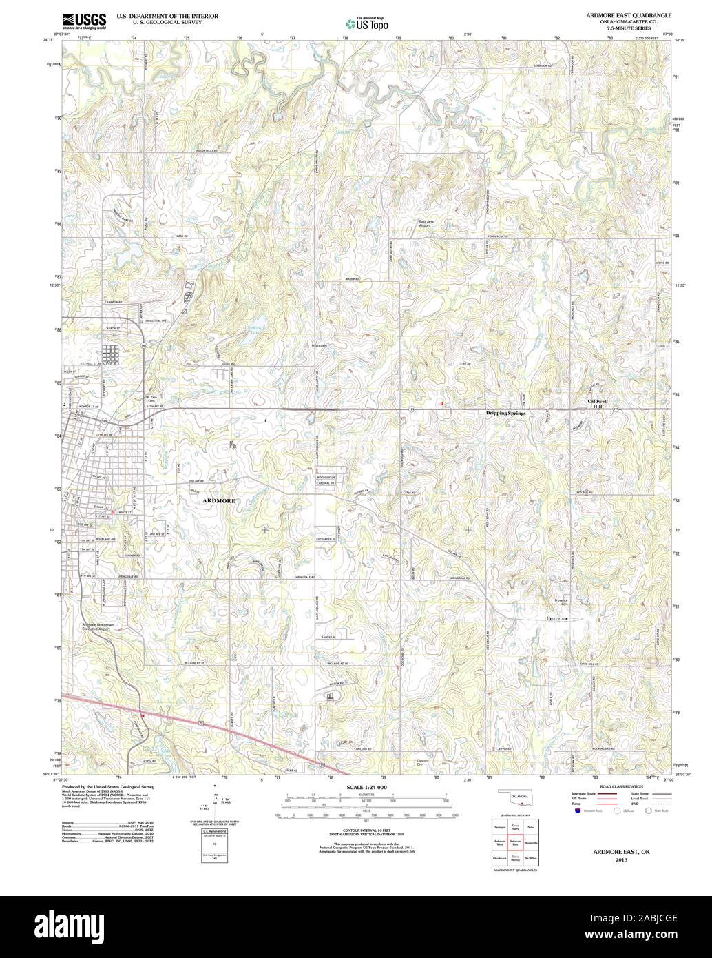 Map of ardmore oklahoma hi-res stock photography and images - Alamy