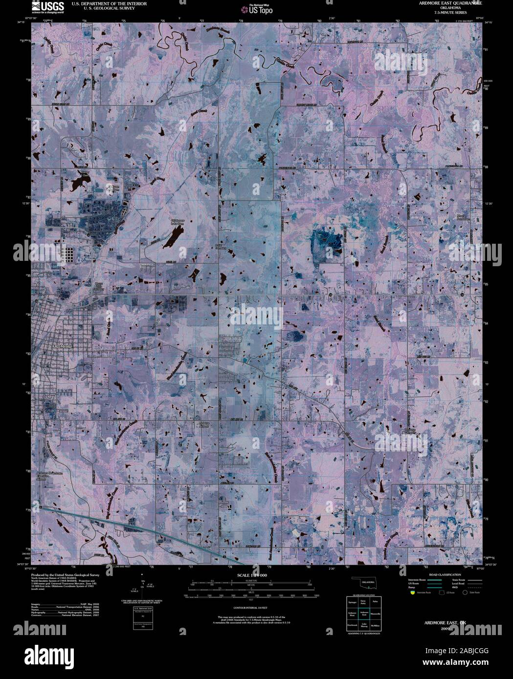 Map of ardmore oklahoma hi-res stock photography and images - Alamy