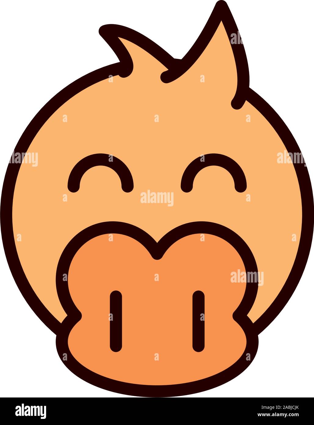 cute face duck animal cartoon icon on white background Stock Vector ...