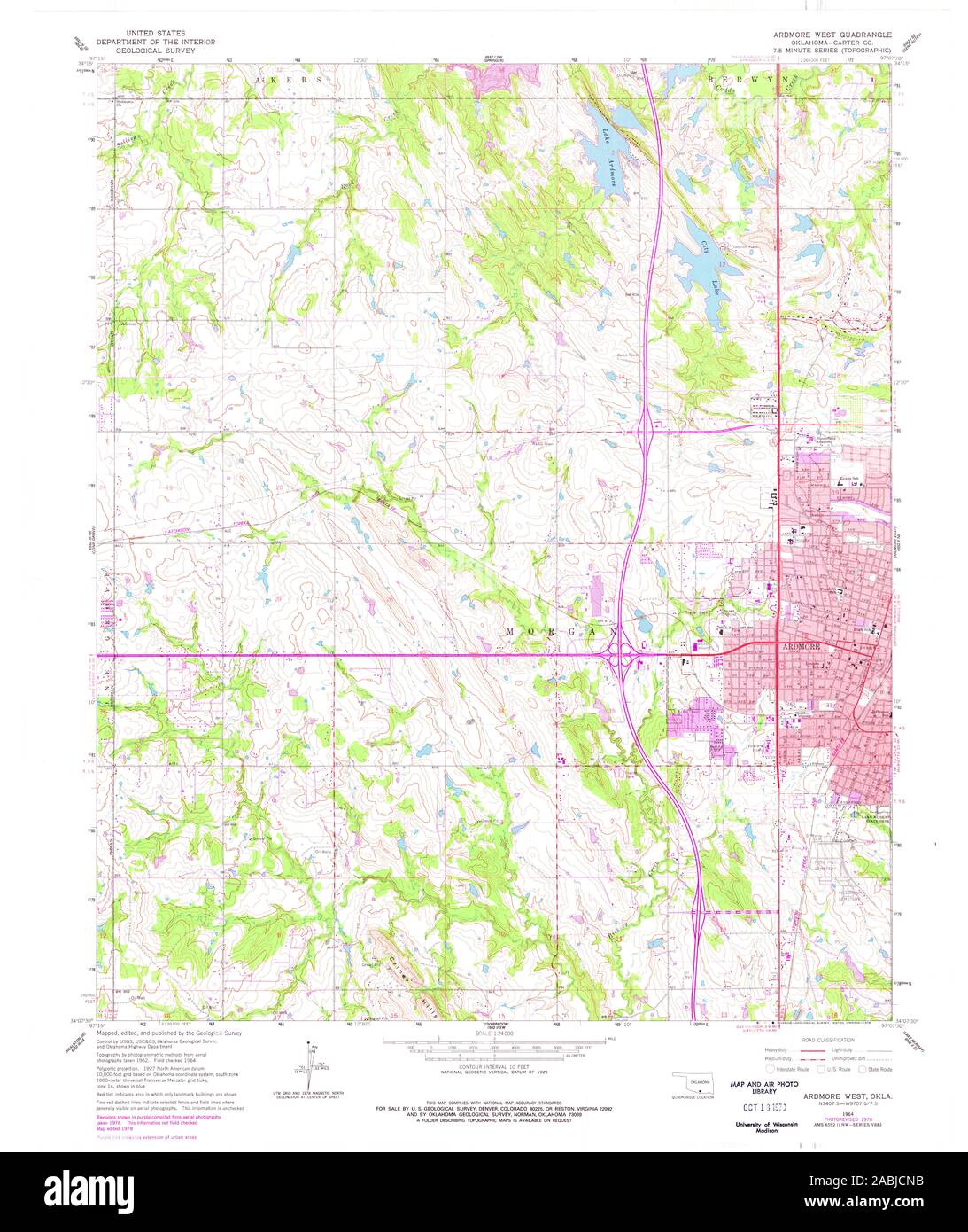 Map of ardmore oklahoma hi-res stock photography and images - Alamy
