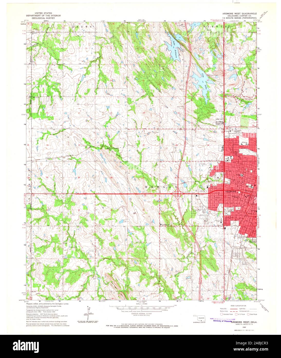 Map of ardmore oklahoma hi-res stock photography and images - Alamy