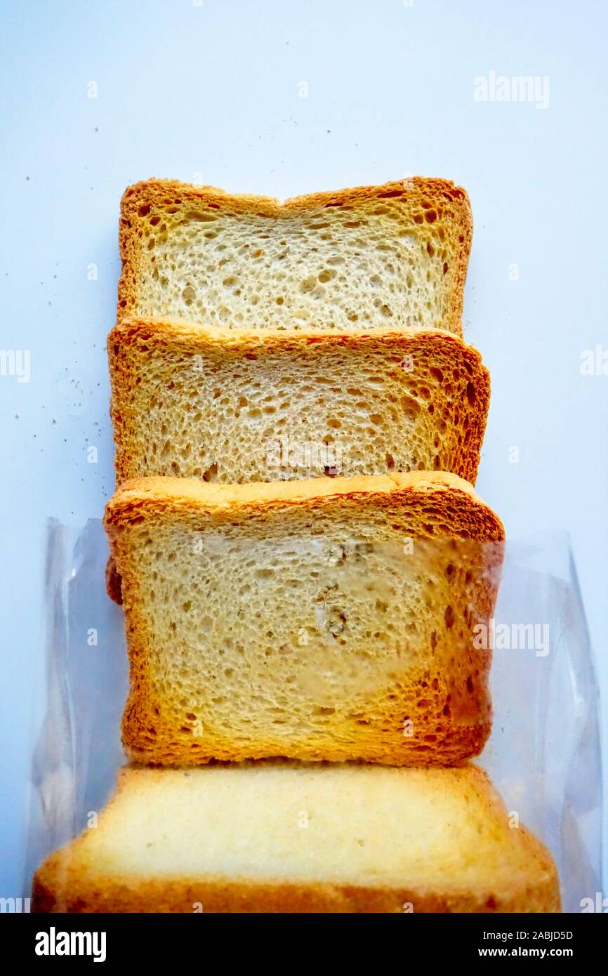 Greek Food. Open Packet of Wheat Rusks - Friganies Stock Photo - Alamy