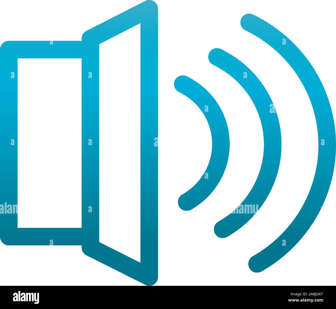 volume sound user interface blue gradient vector illustration Stock ...