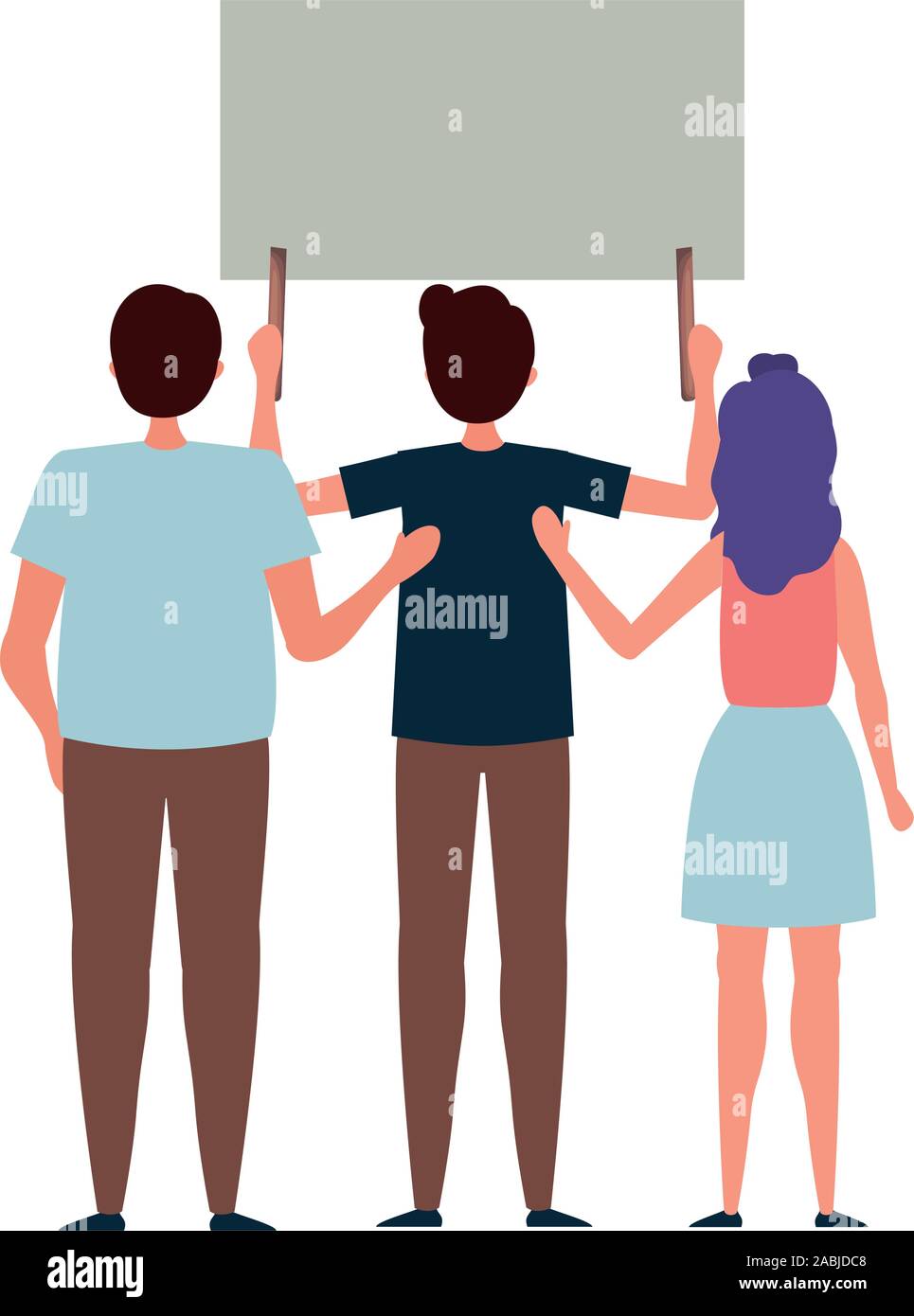 People protesting for human rights concept vector design Stock Vector ...