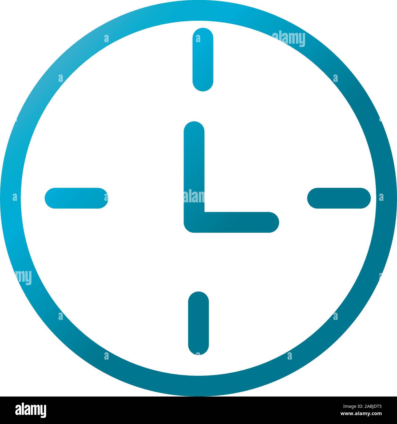 clock time user interface blue gradient vector illustration Stock ...