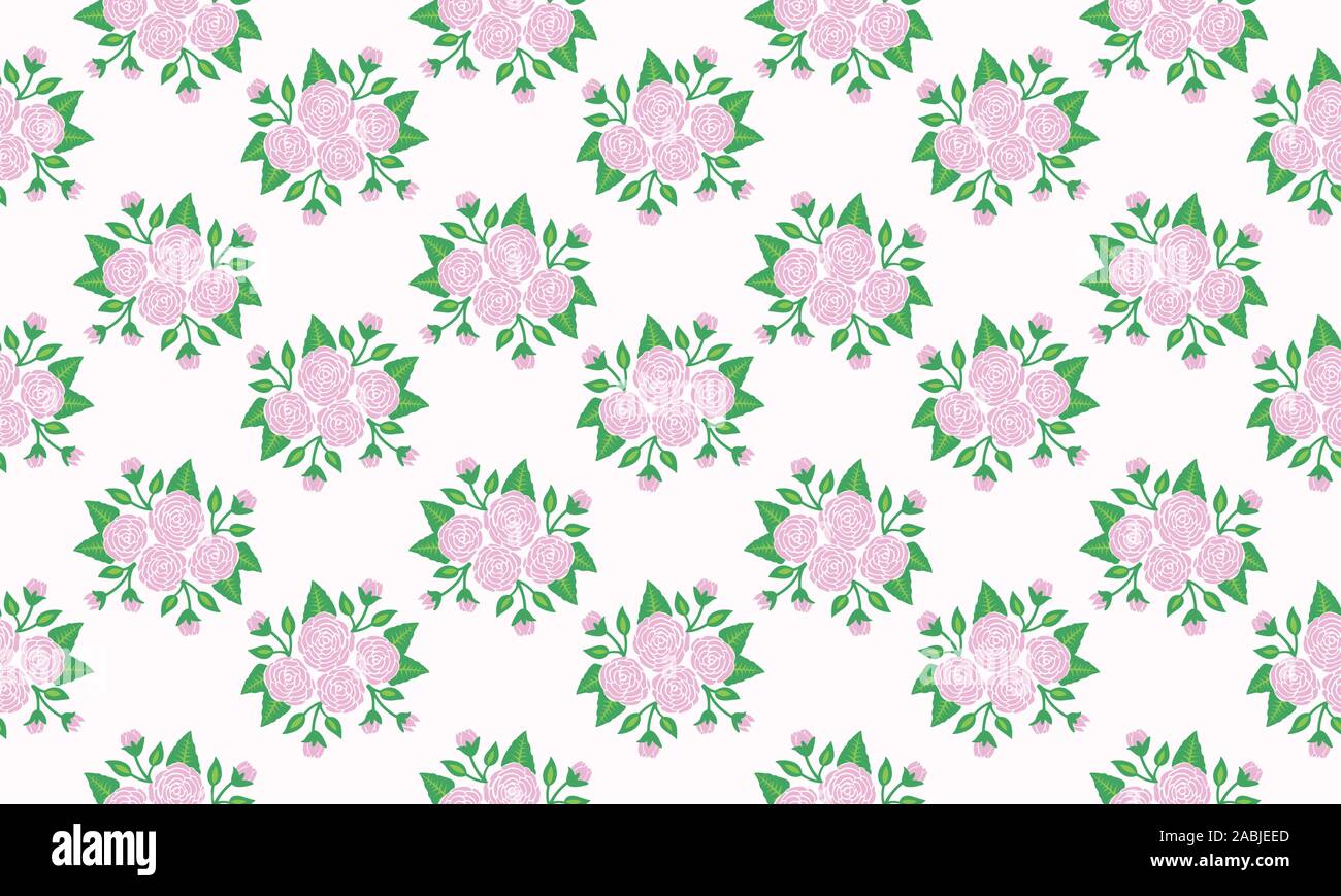 Seamless wallpaper pattern for rose flower art Stock Vector Image & Art ...