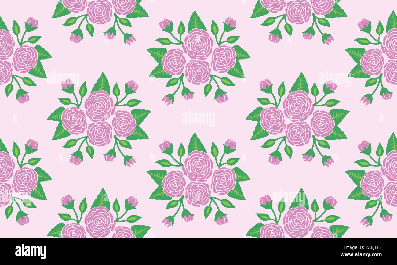 Seamless wallpaper pattern for rose flower art Stock Vector Image & Art ...