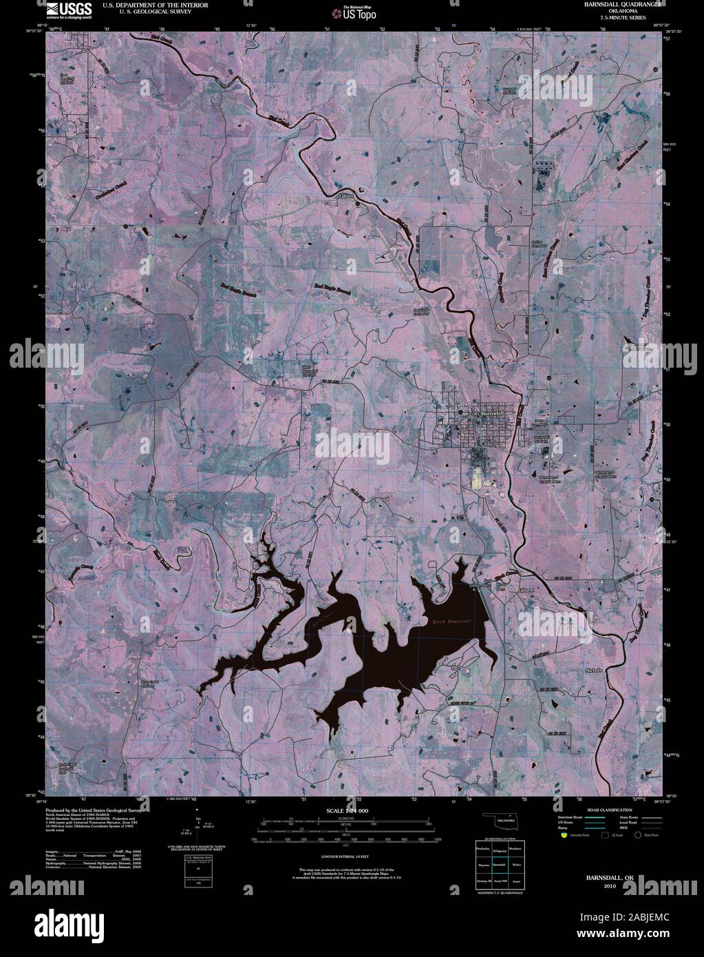 Map of barnsdall oklahoma hi-res stock photography and images - Alamy