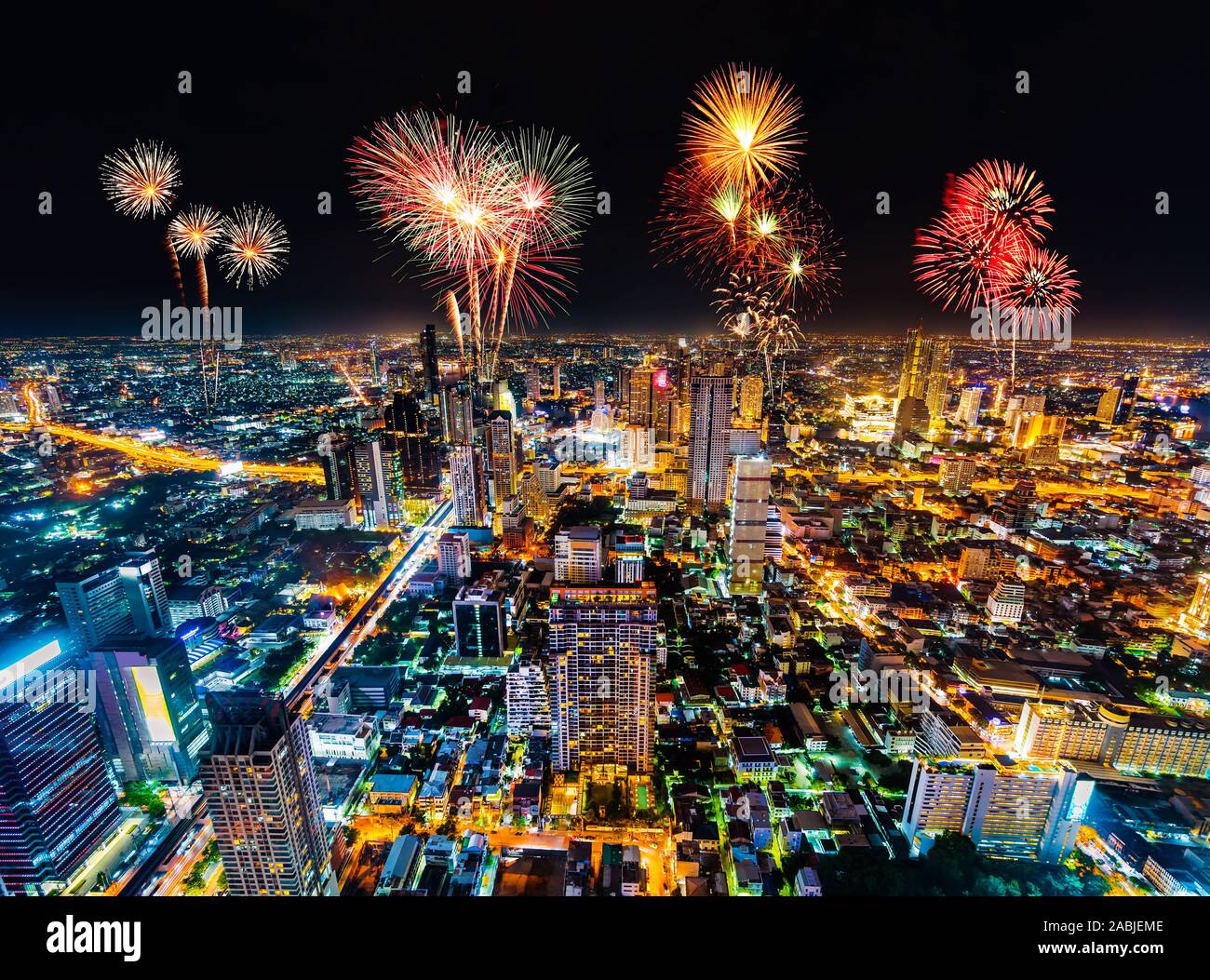 Skyline firework display bangkok hi-res stock photography and images ...