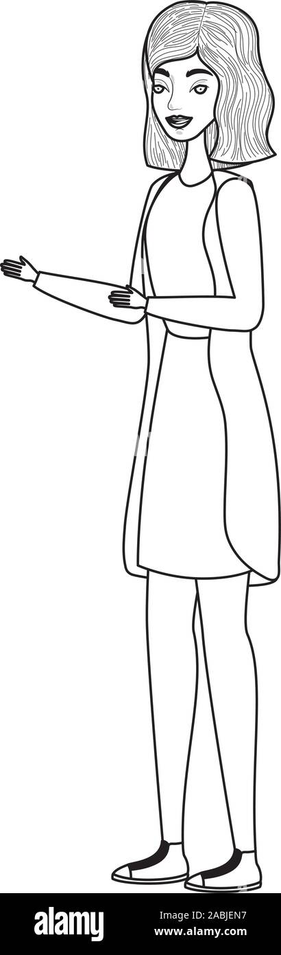 Cute woman cartoon drawing vector design Stock Vector Image & Art - Alamy