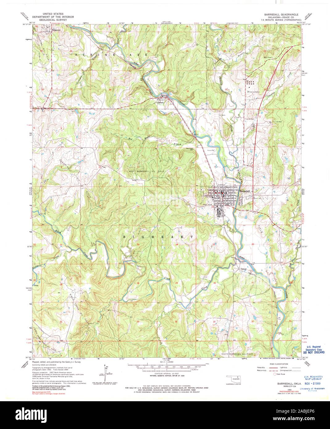 Barnsdall oklahoma map hi-res stock photography and images - Alamy