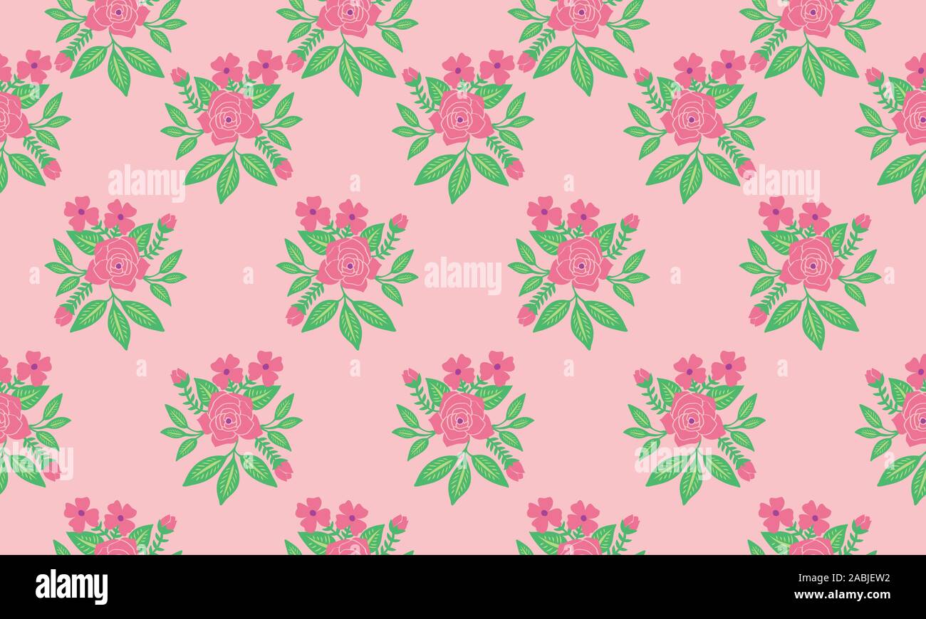 Classic wallpaper seamless vintage floral pattern background Stock ...