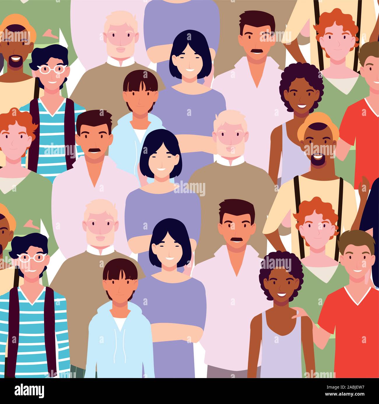 pattern of men with different poses vector illustration design Stock ...