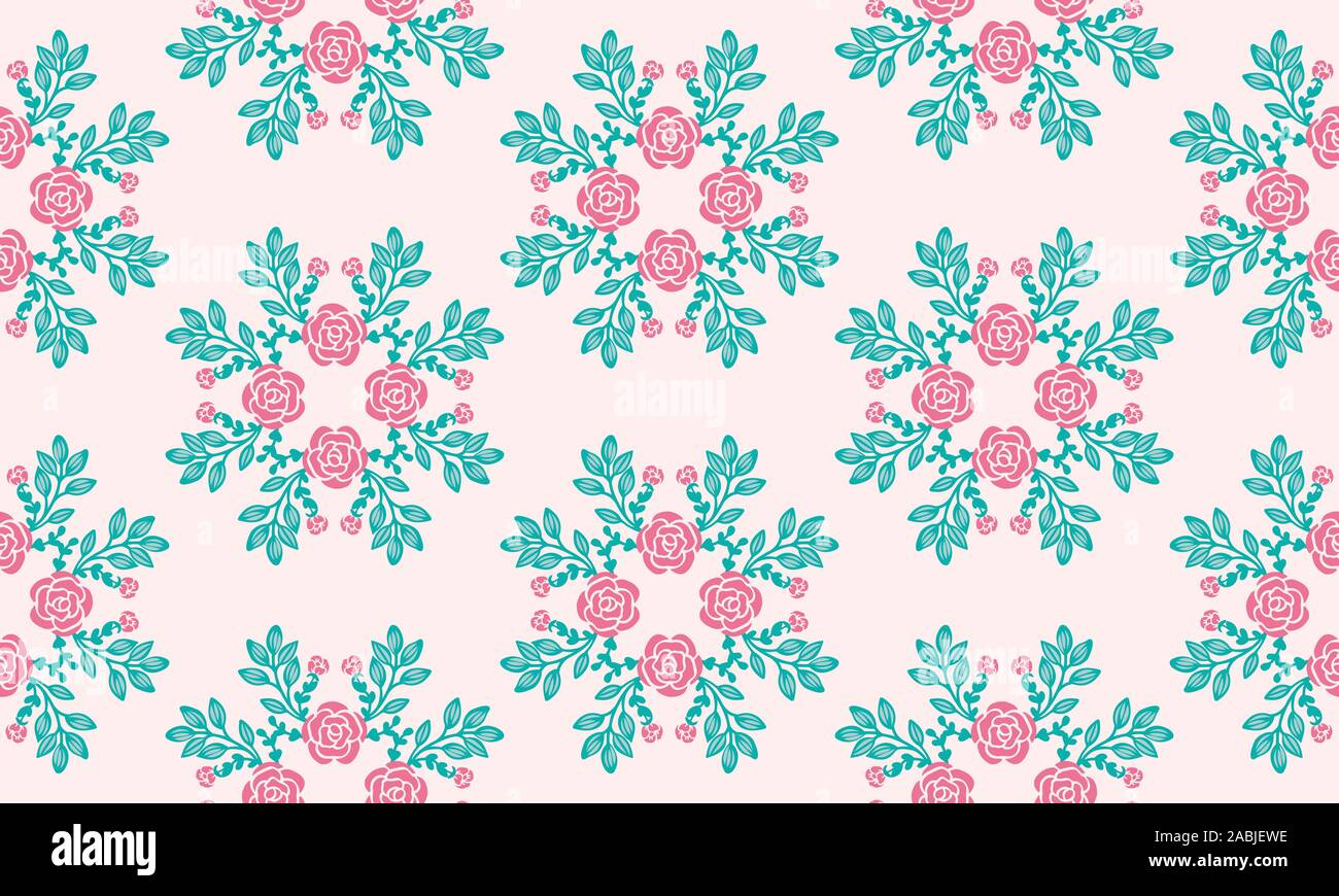 Classic wallpaper seamless vintage floral pattern background Stock ...