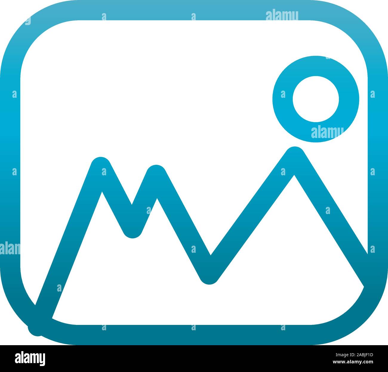 picture gallery user interface blue gradient vector illustration Stock ...