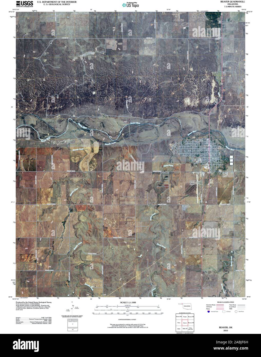 Map of beaver oklahoma hi-res stock photography and images - Alamy