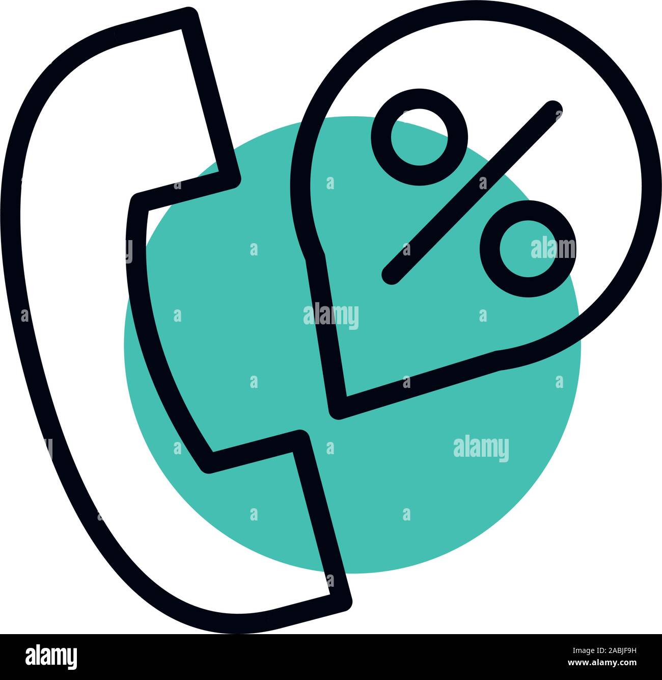 telephone marketing offer shopping line style vector illustration dot ...