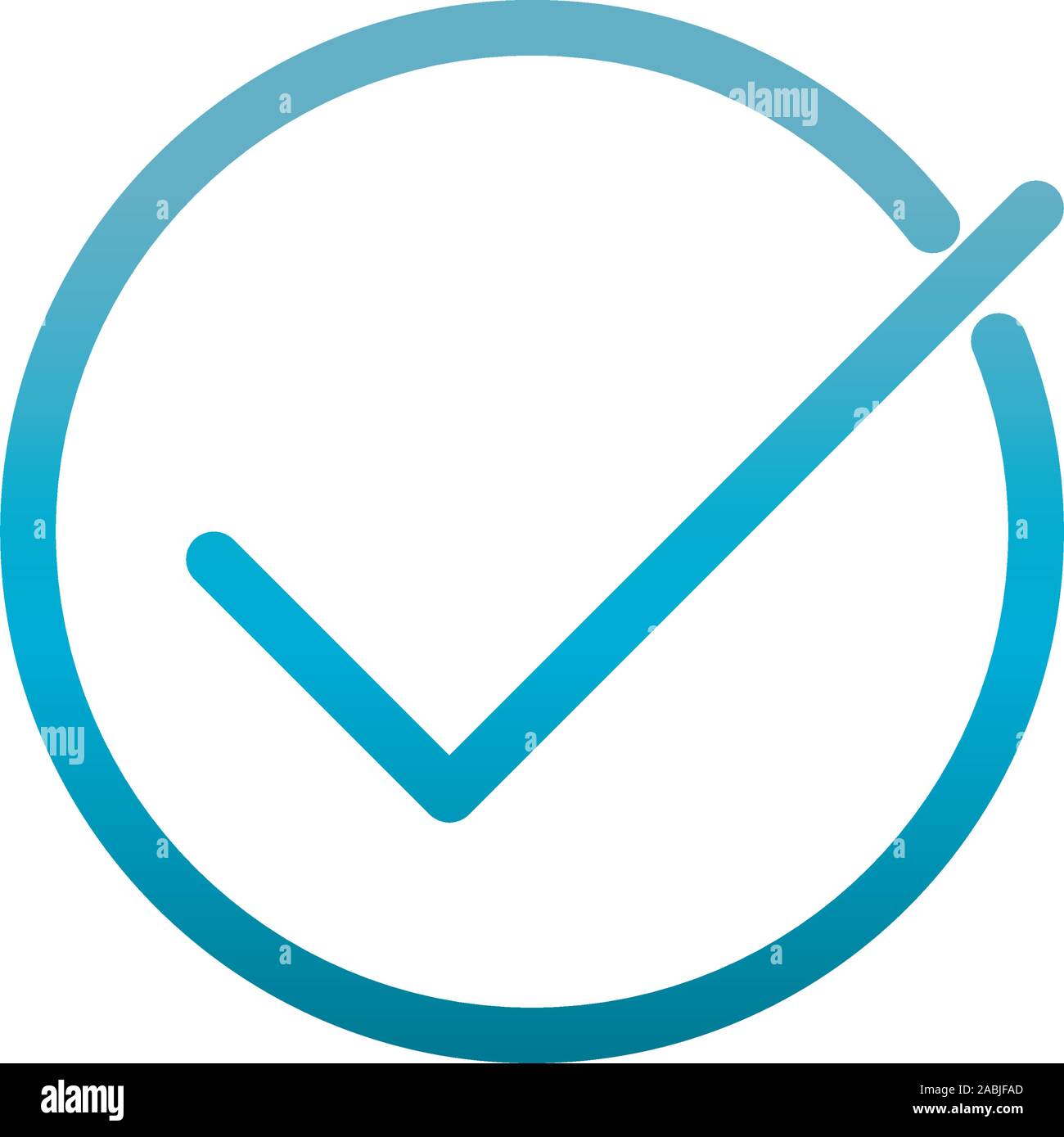 check mark user interface blue gradient vector illustration Stock Vector Image & Art - Alamy