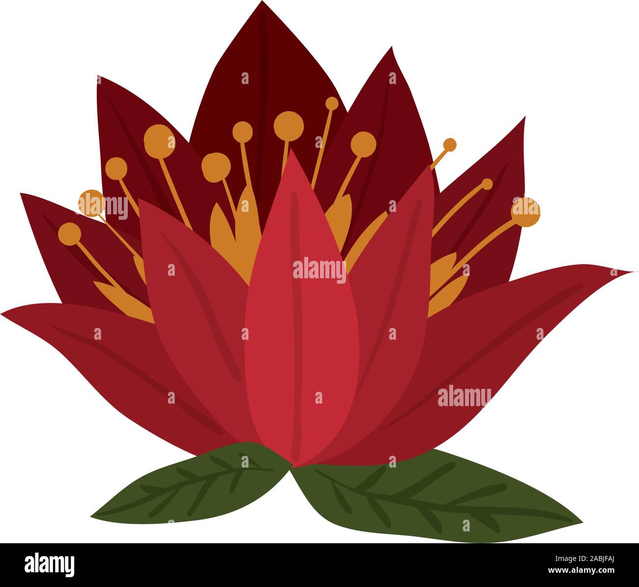 Isolated red flower ornament vector design Stock Vector Image & Art - Alamy