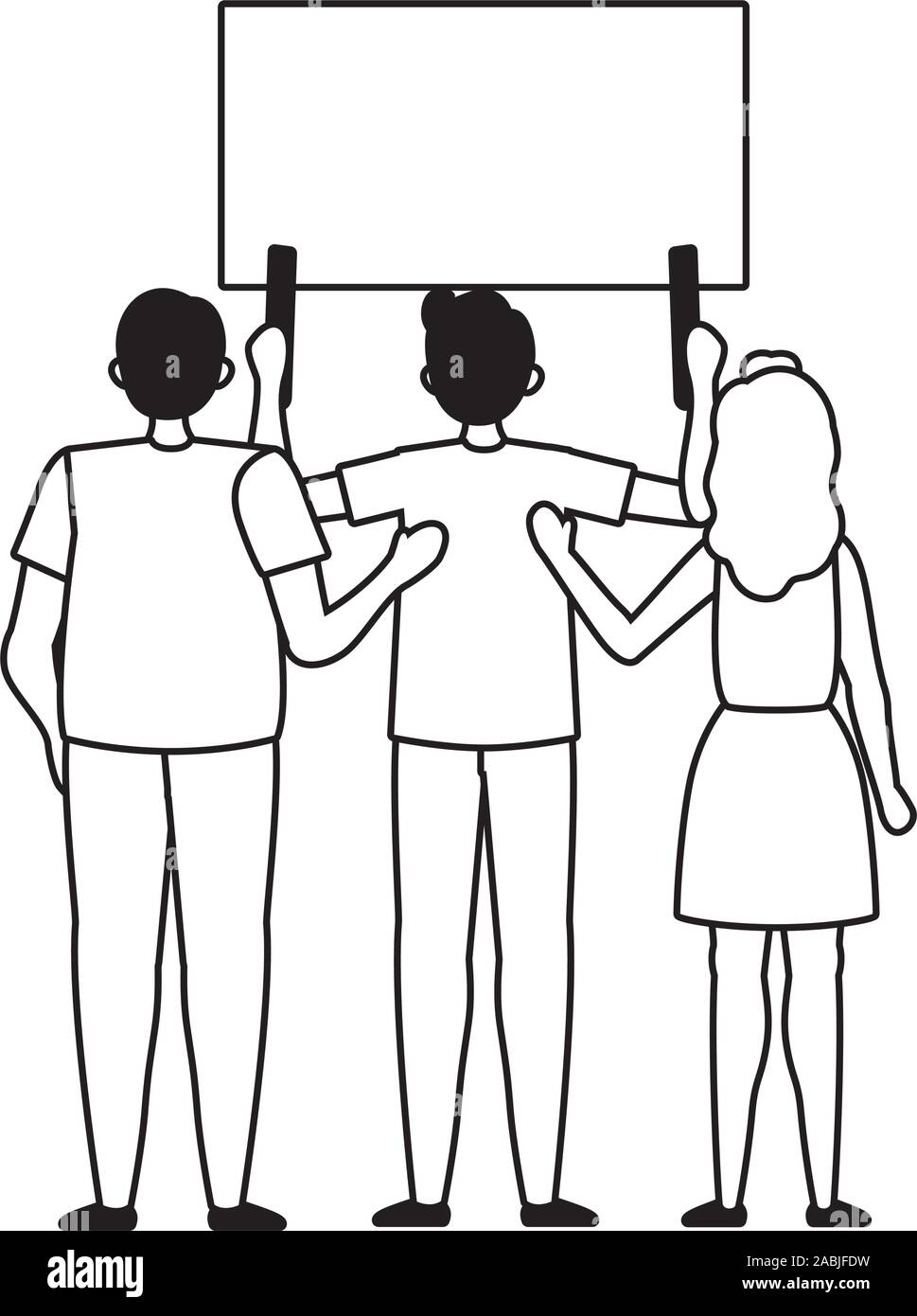 People protesting for human rights vector design Stock Vector Image ...