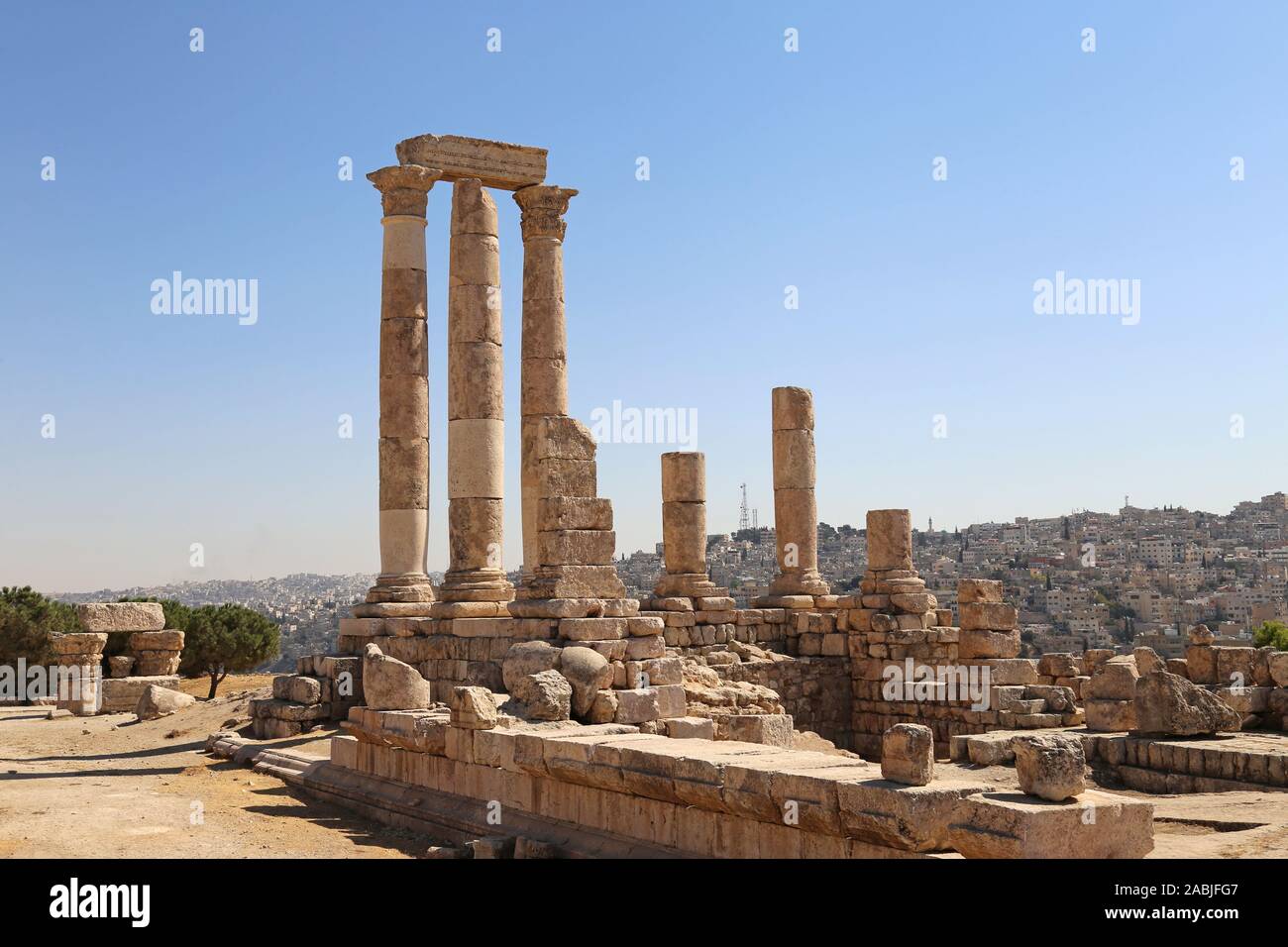 Roman Temple of Hercules, Citadel, Ali Ben Al Hussein Street, Jabal Al ...