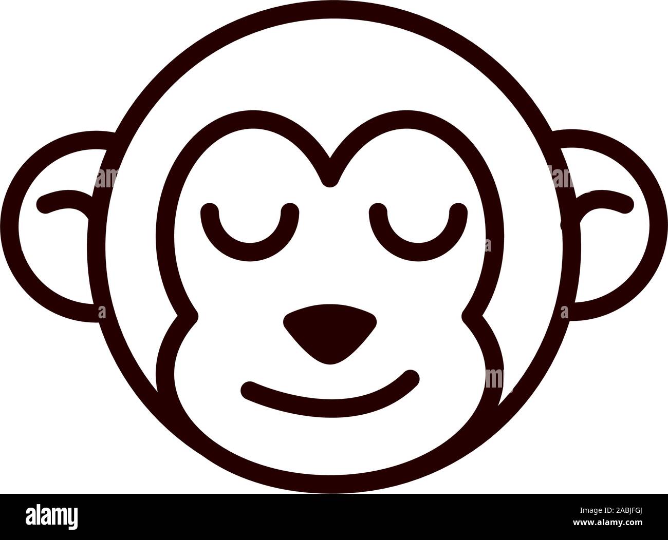 Monkey Face Outline