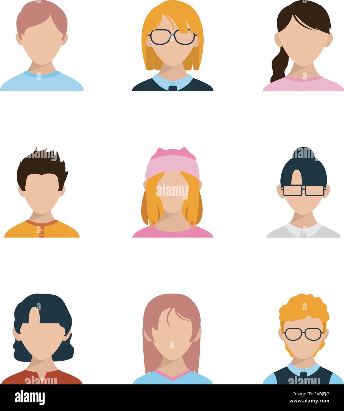 Human faces clip art Stock Vector Images - Alamy