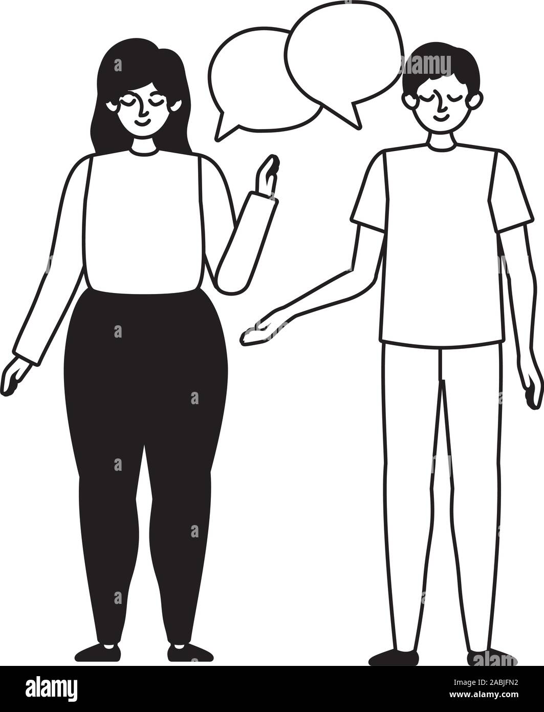 Communication affectionate Stock Vector Images - Alamy