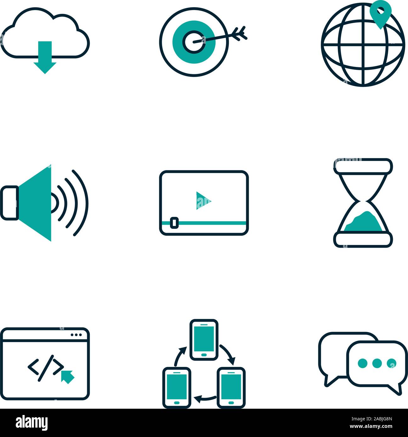 Digital and technology icon set vector design Stock Vector Image & Art ...