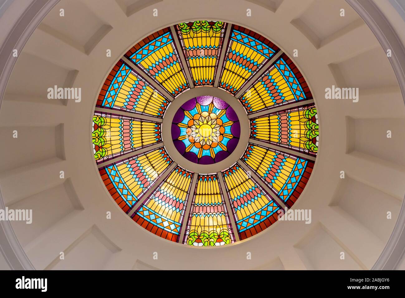 Tallahassee, FL, USA - Feb 15, 2019: The large hallways of the inside ...