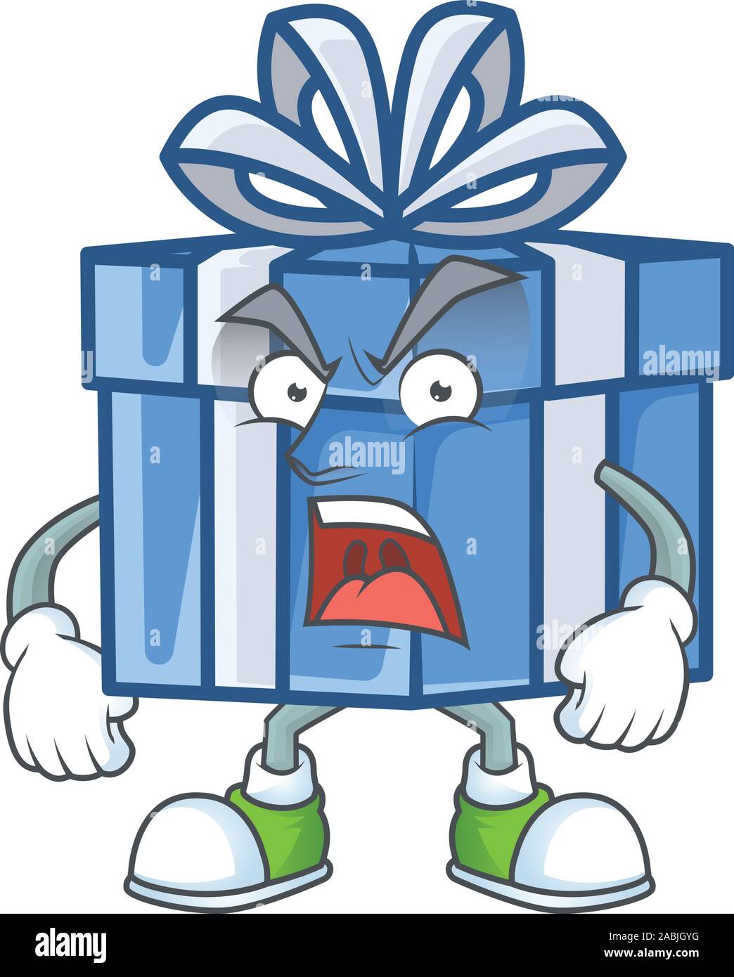 Blue Box Angry Face