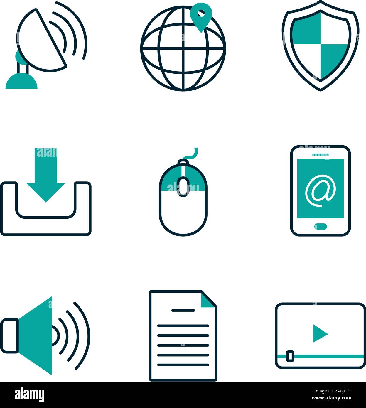 Digital and technology icon set vector design Stock Vector Image & Art ...