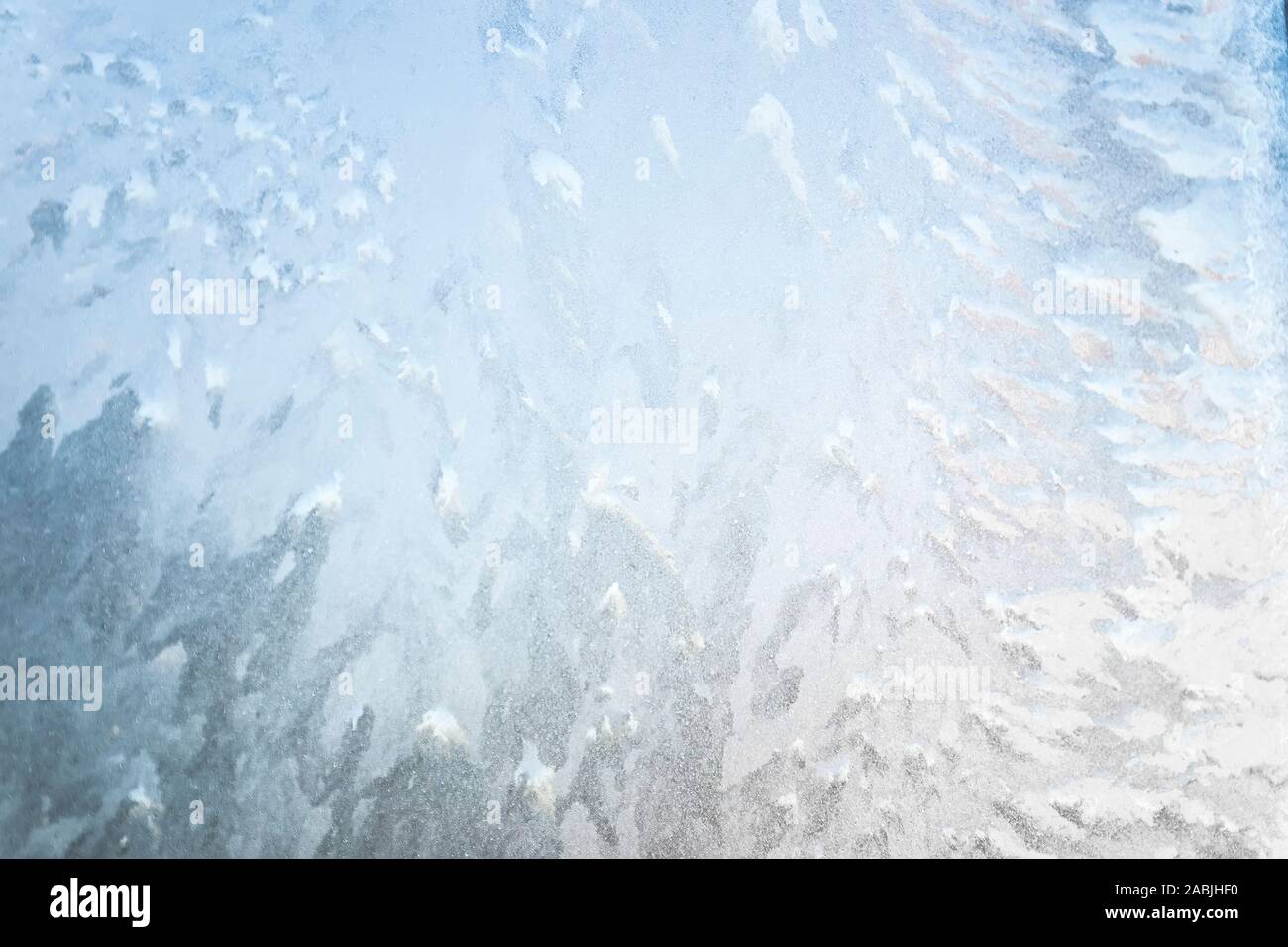 Texture of frost patterns on the window. Abstract winter background ...