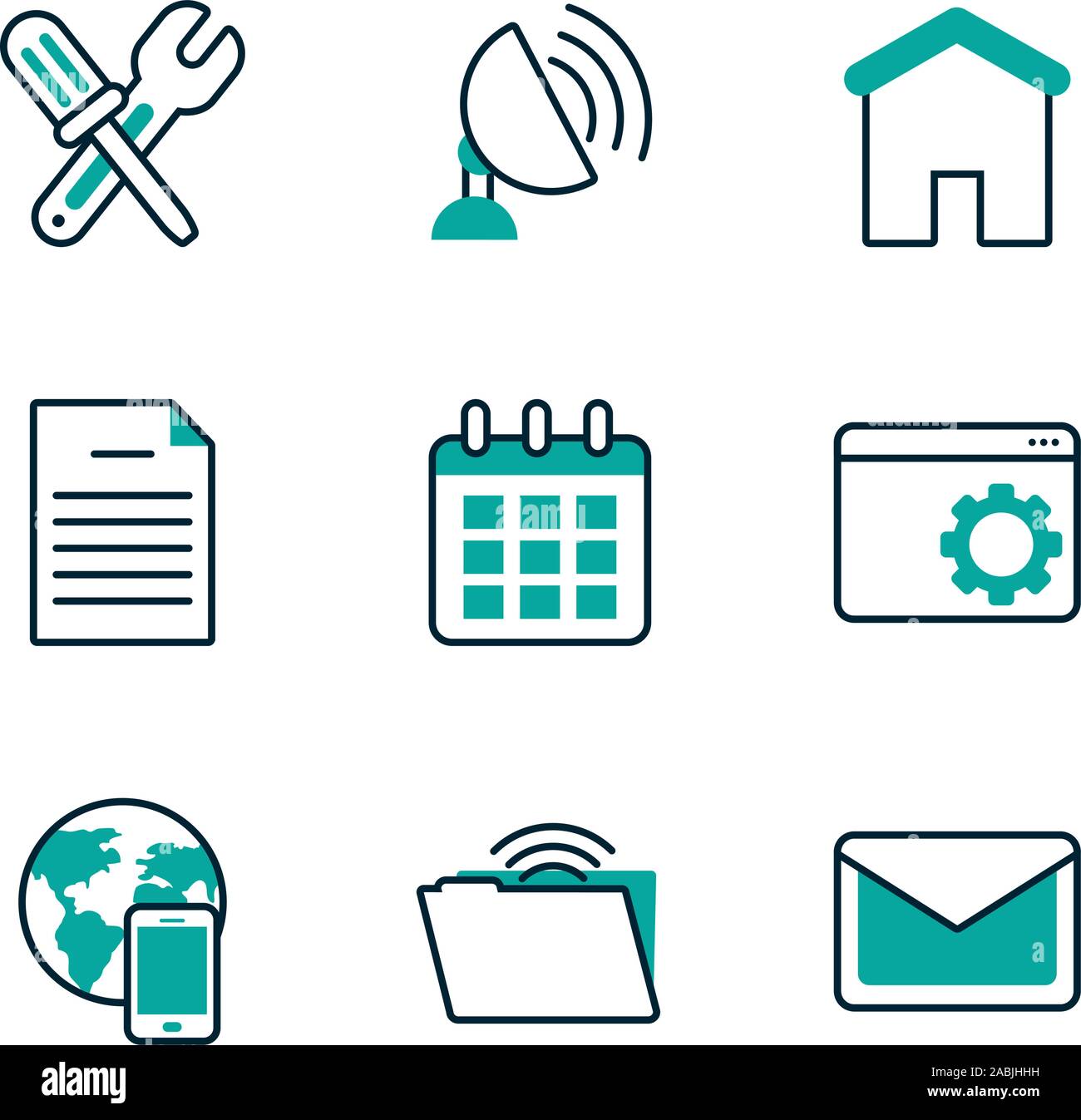 Digital and technology icon set vector design Stock Vector Image & Art ...