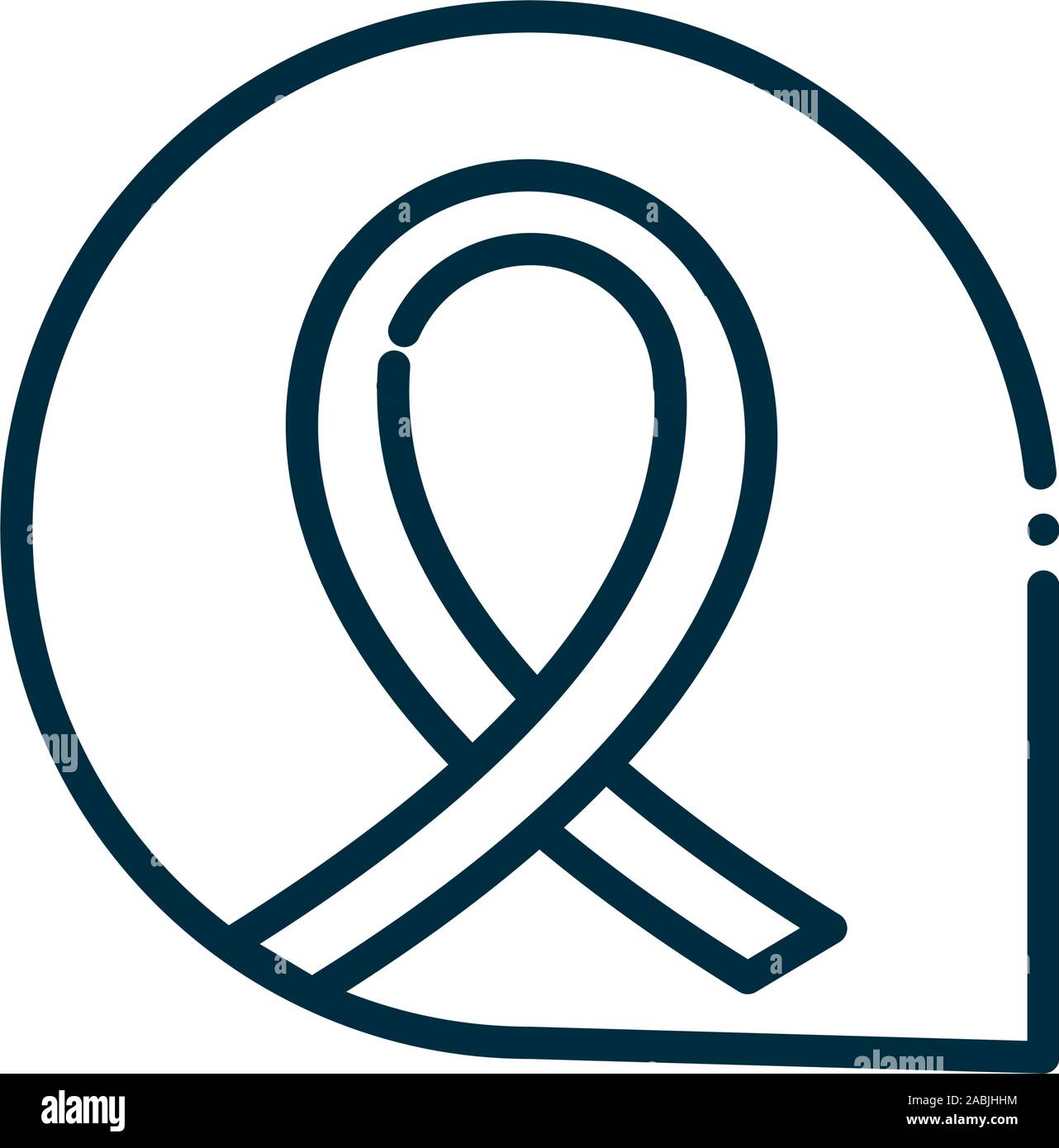ribbon emblem peace and human rights line vector illustration Stock ...