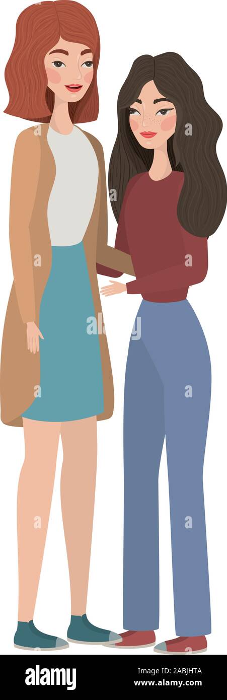 Cute women cartoons drawing vector design Stock Vector Image & Art - Alamy