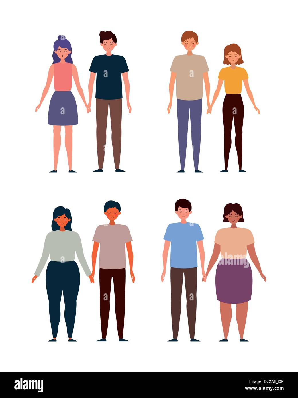 Couples set of woman and man vector design Stock Vector Image & Art - Alamy