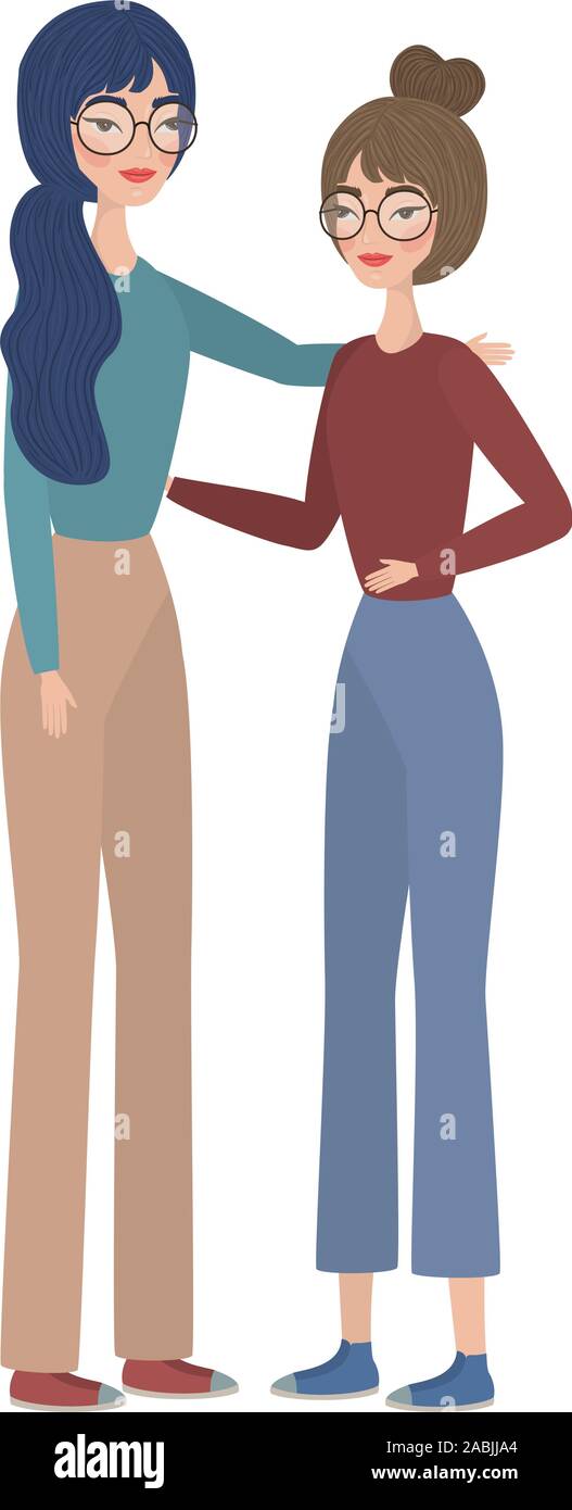 Cute women cartoons drawing vector design Stock Vector Image & Art - Alamy